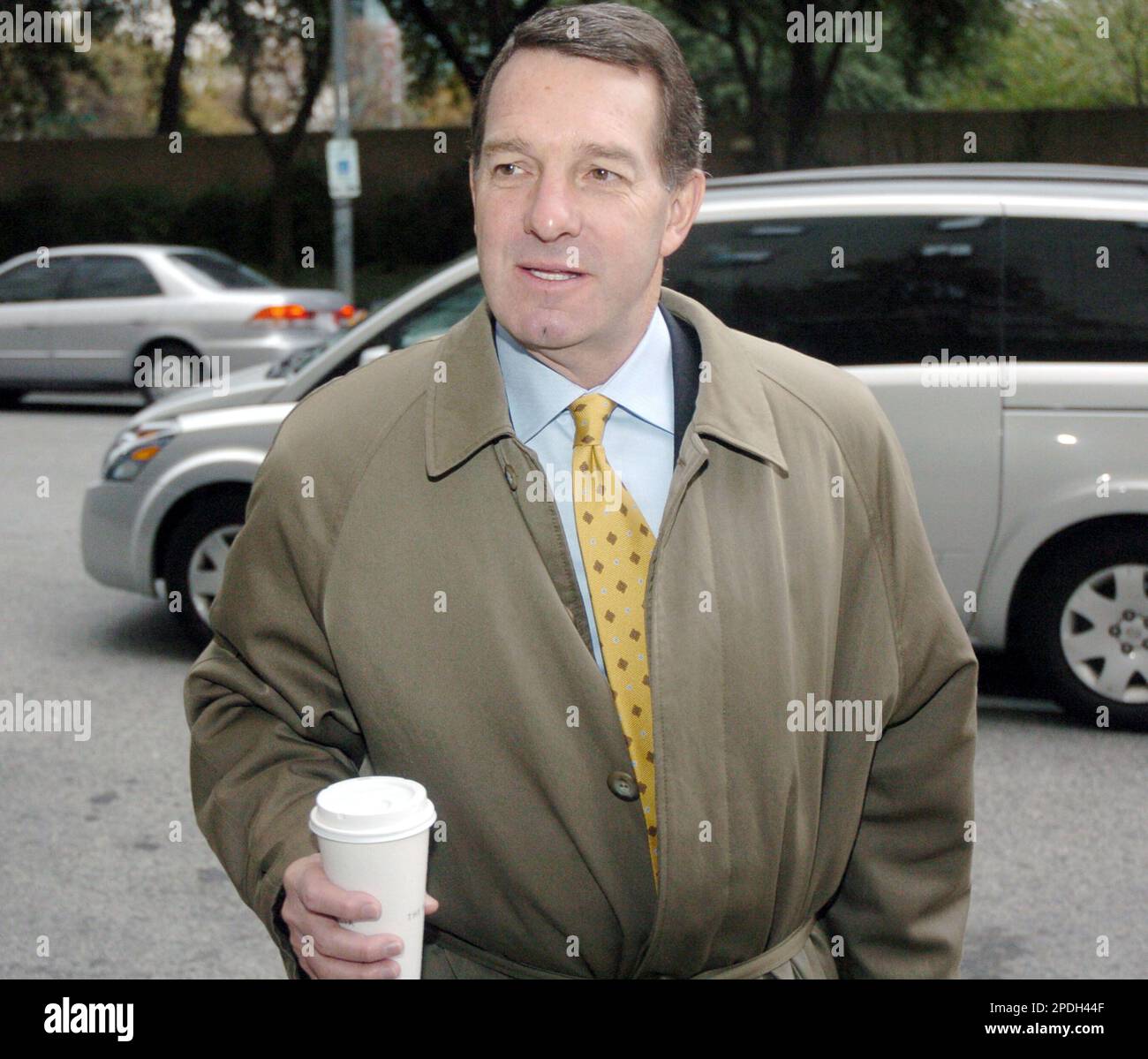 Philip Beck, lead legal counsel for Merck & Co., arrives at the Houston ...