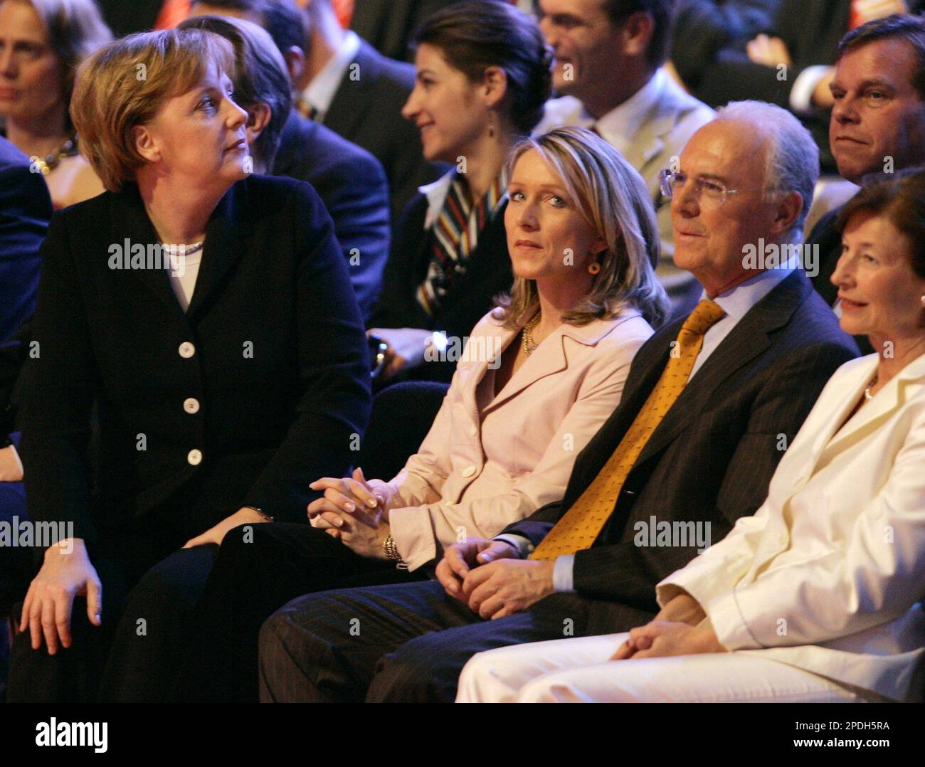 German chancellor Angela Merkel, Heidi Burmeester, wife of Franz ...