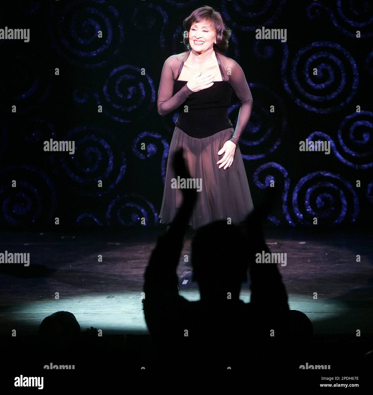 Chita Rivera acknowledges the applause upon her entrance on stage ...