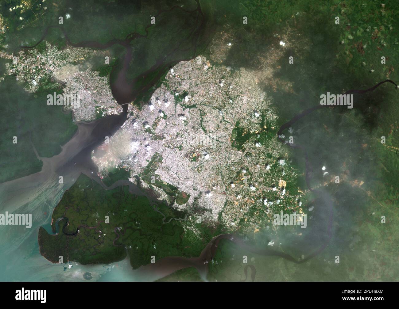 Douala, Cameroon, satellite image Stock Photo - Alamy