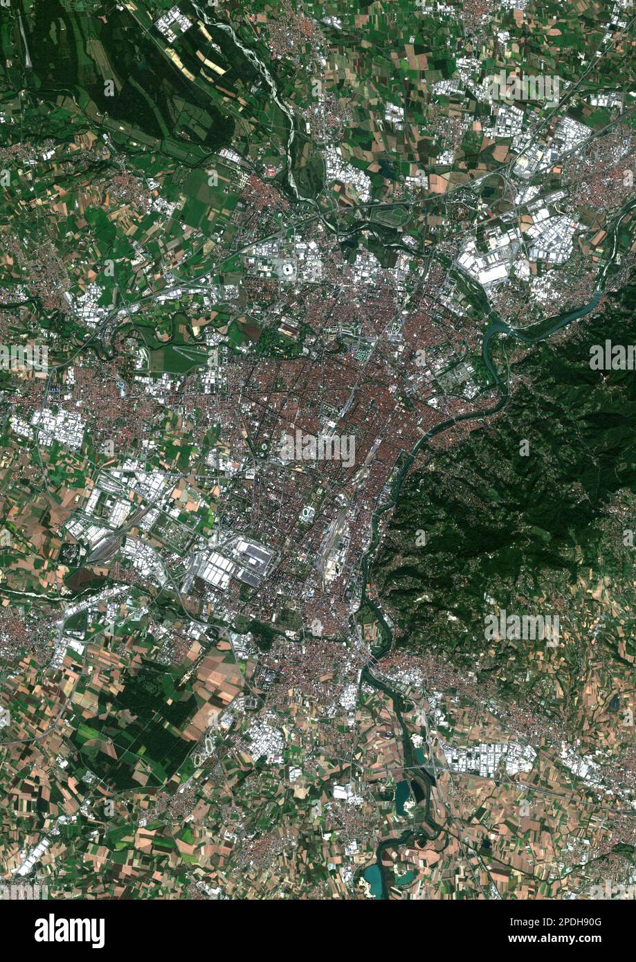 Turin, Italy, satellite image Stock Photo - Alamy