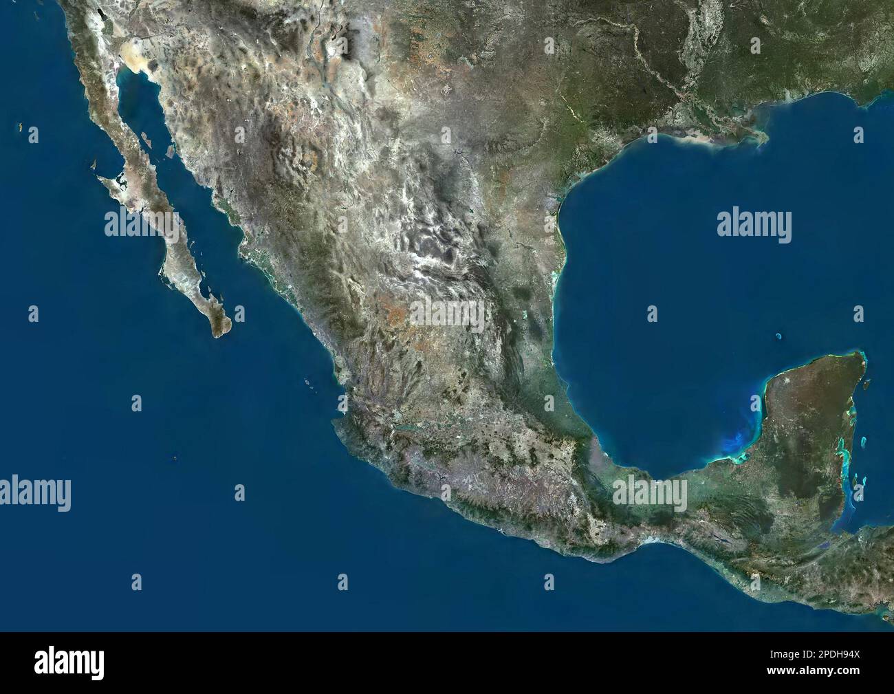 Mexico, satellite image Stock Photo - Alamy