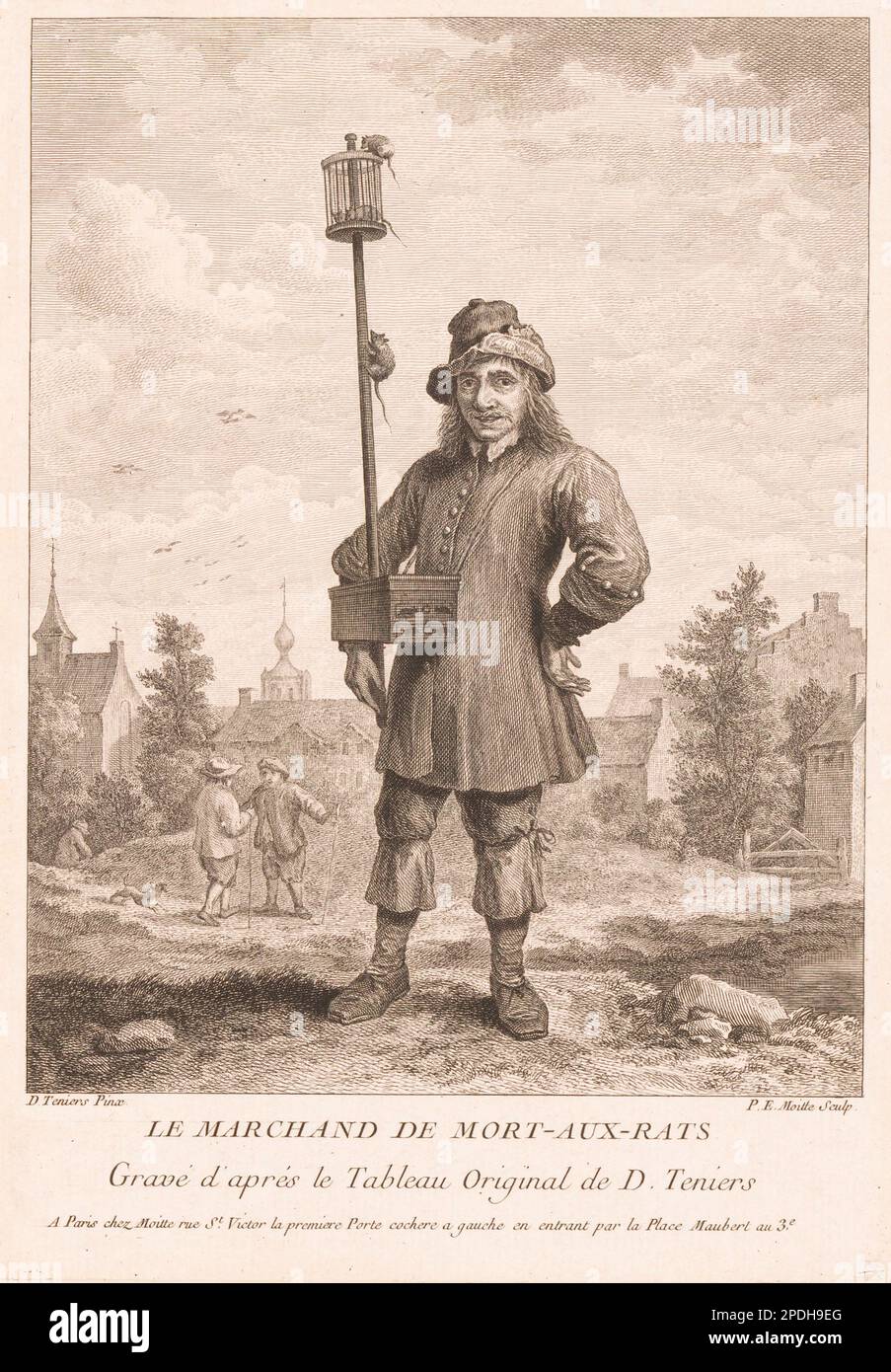 Rat-catcher, 18th century illustration Stock Photo - Alamy