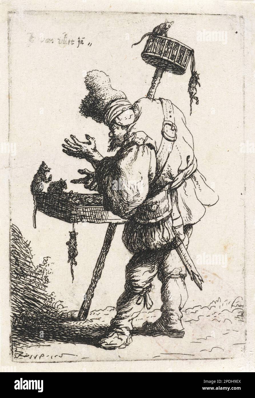 Rat-catcher, 17th century illustration Stock Photo - Alamy