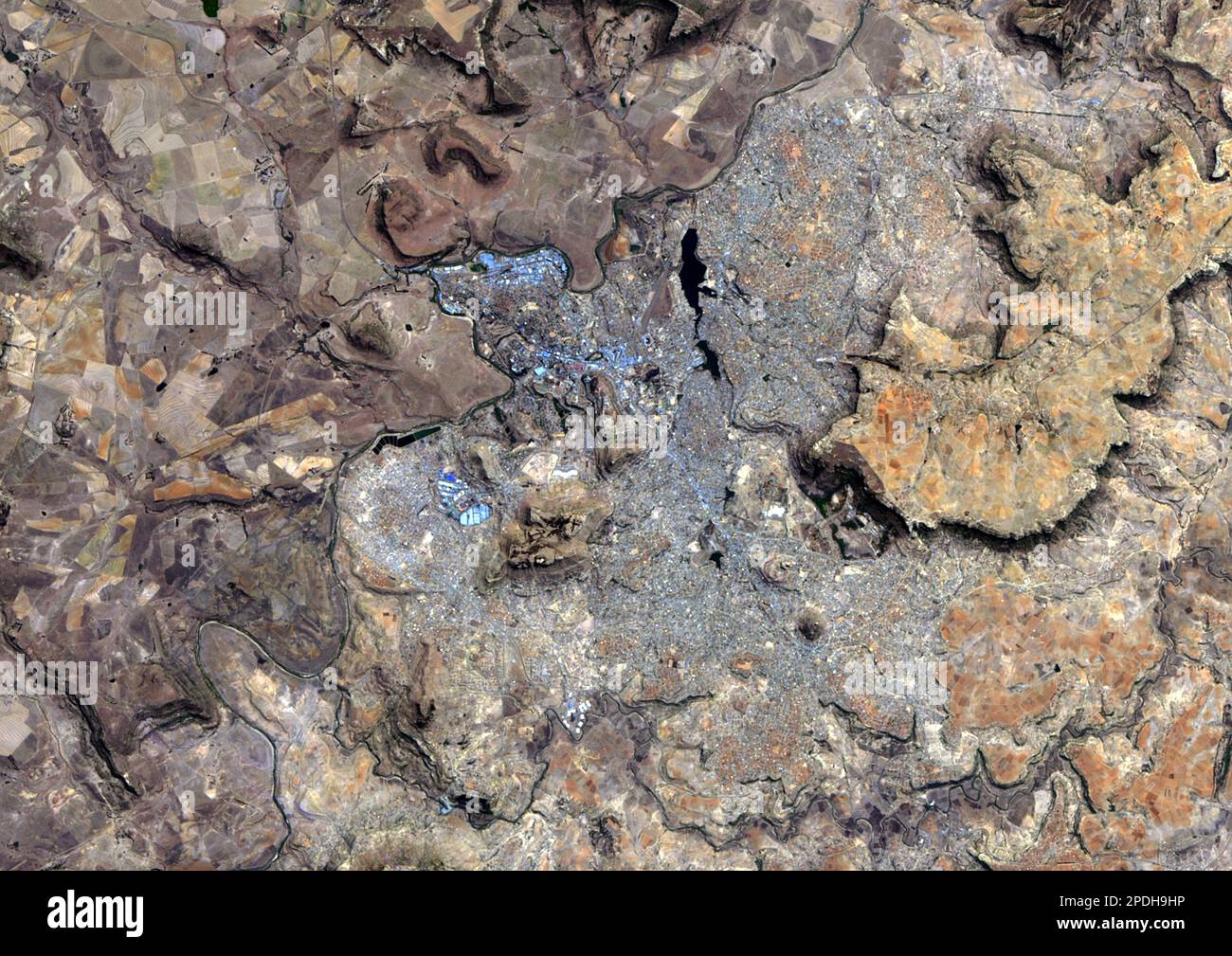 Maseru, Lesotho, satellite image Stock Photo - Alamy
