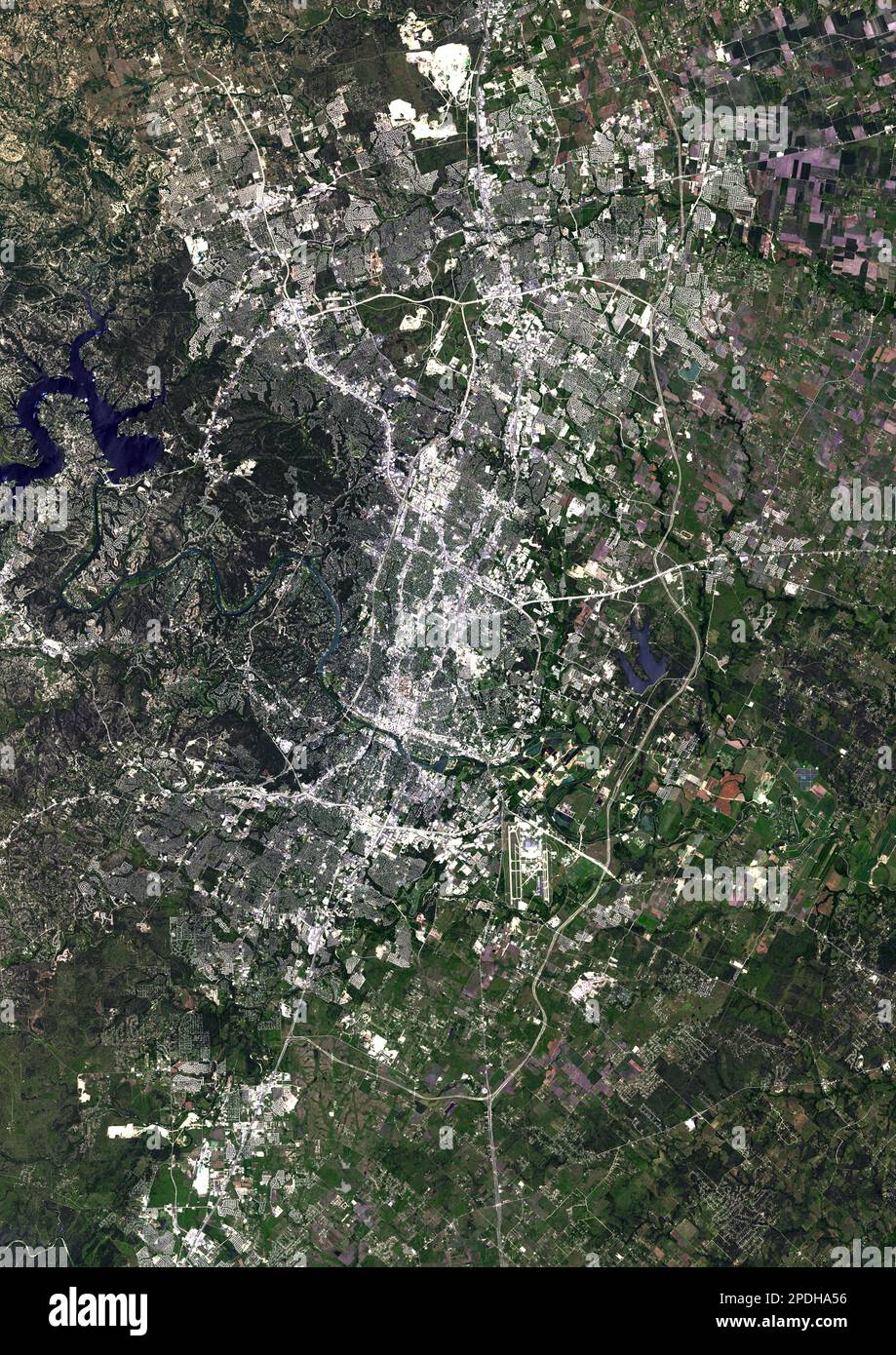 Austin, Texas, USA, satellite image Stock Photo - Alamy