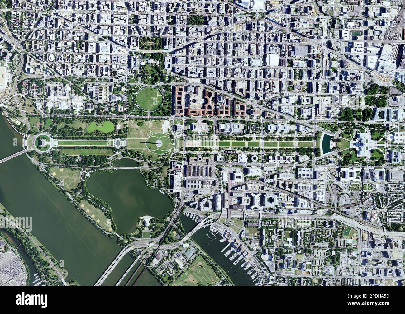 National Mall, Washington DC, USA, satellite image Stock Photo - Alamy