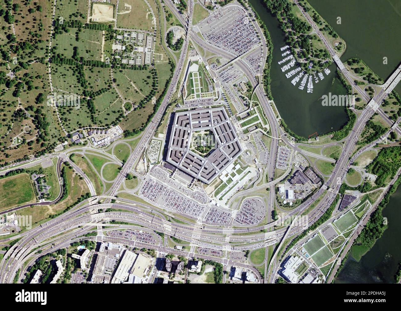The Pentagon, Washington DC, USA, satellite image Stock Photo - Alamy