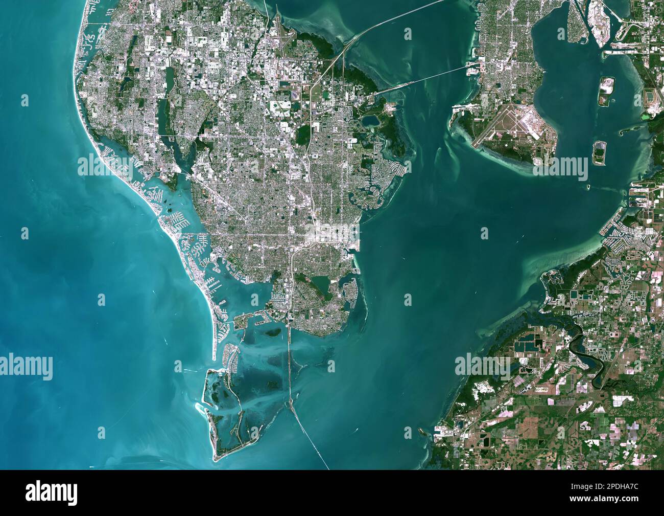St Petersburg, Florida, USA, satellite image Stock Photo - Alamy