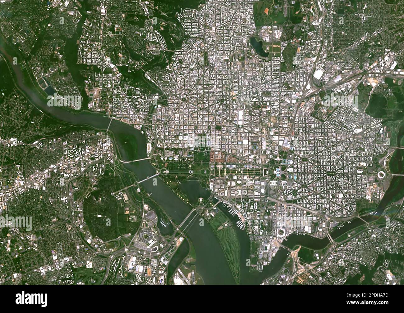 Washington DC, USA, satellite image Stock Photo - Alamy