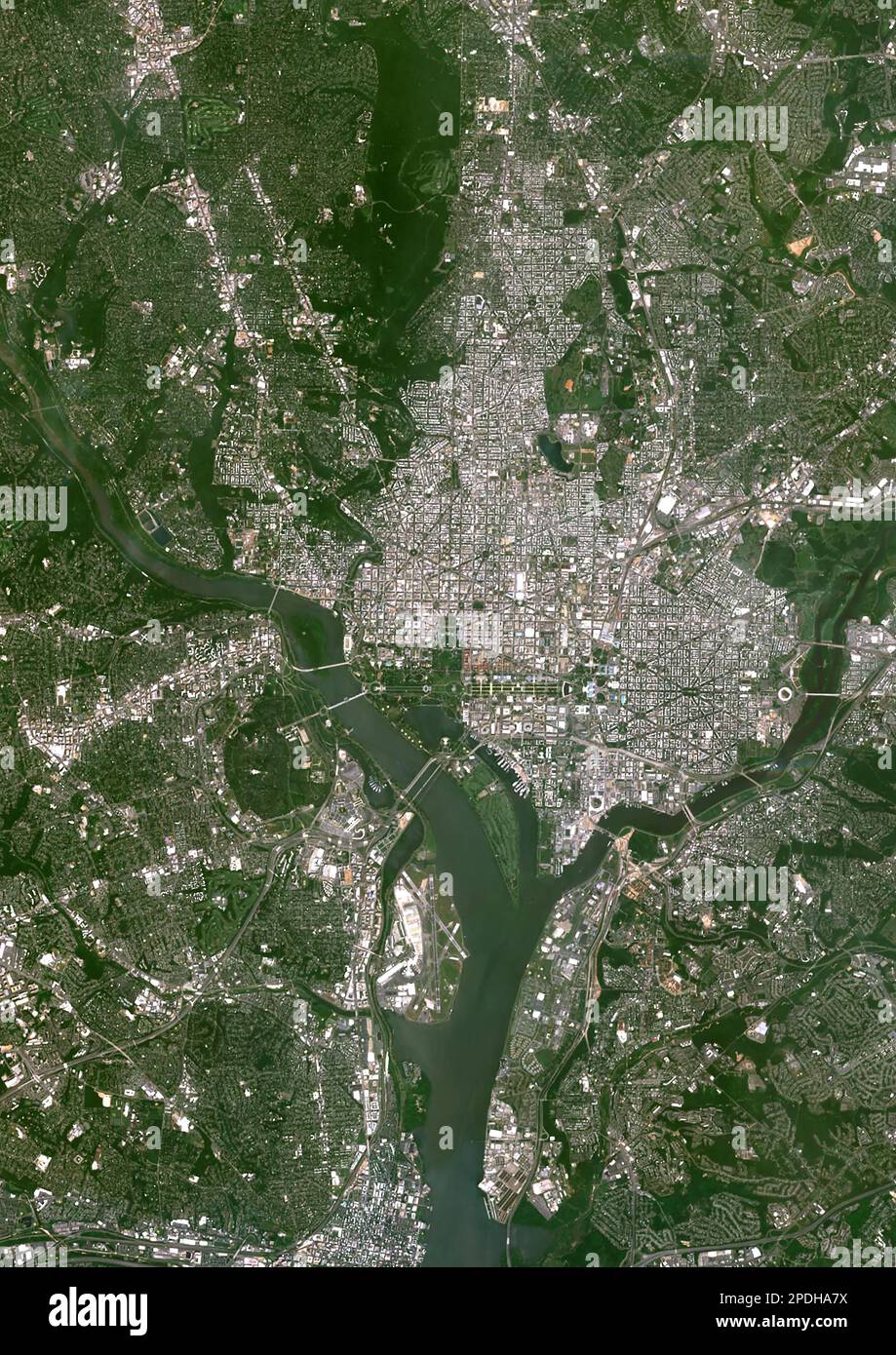 Washington DC, USA, satellite image Stock Photo - Alamy