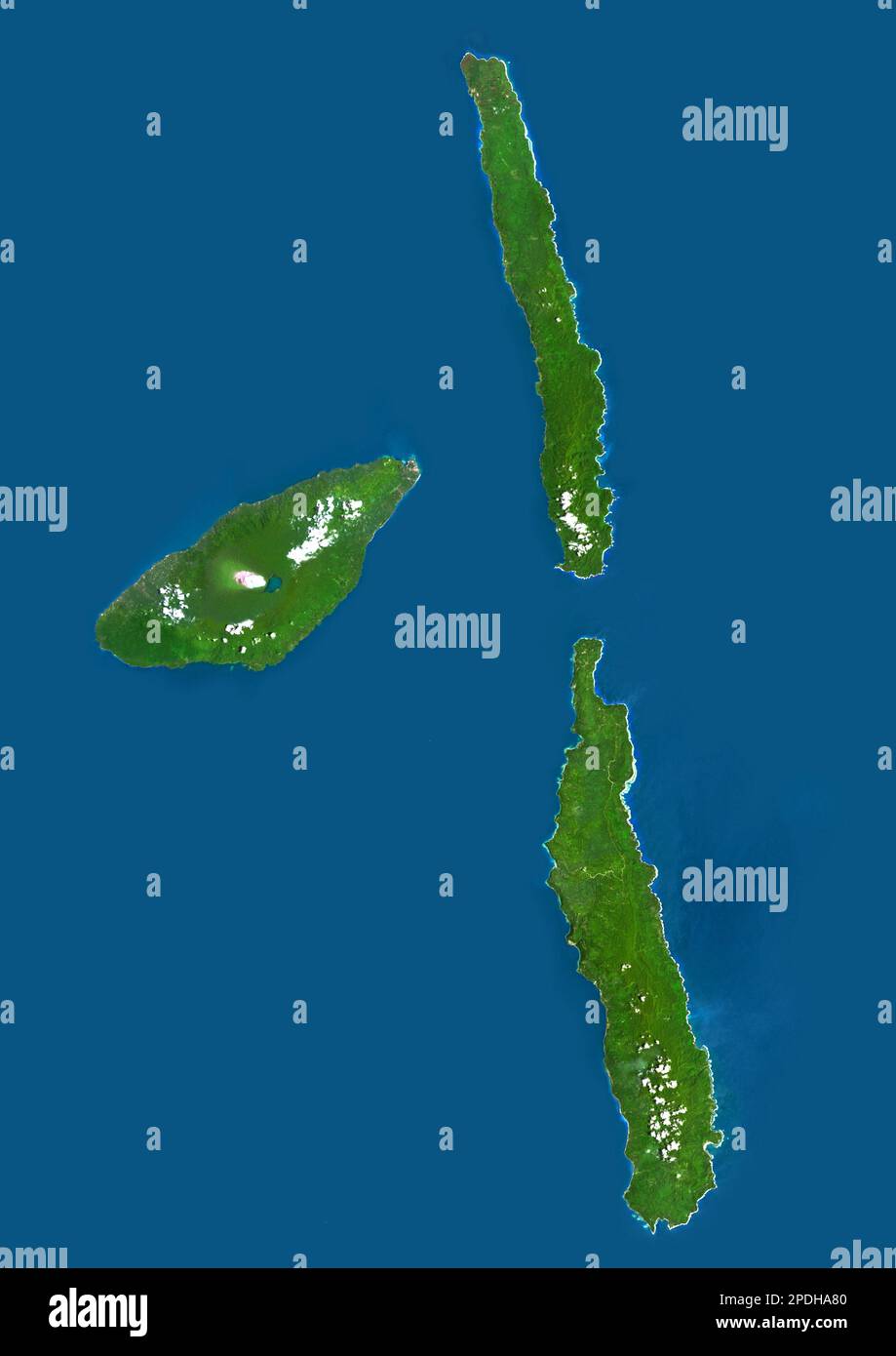Penama, Vanuatu, satellite image Stock Photo - Alamy