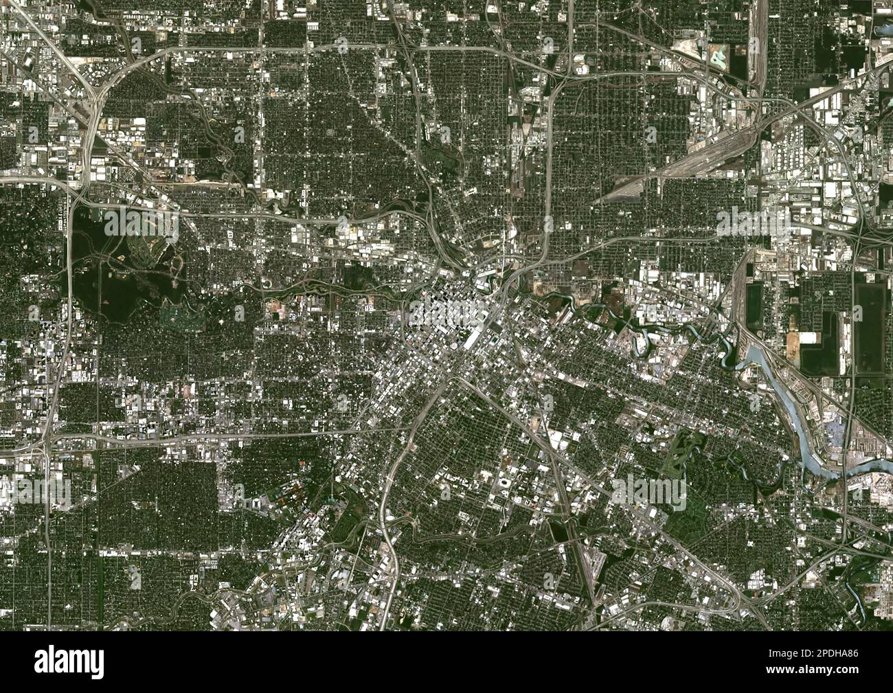 Houston, Texas, USA, satellite image Stock Photo - Alamy
