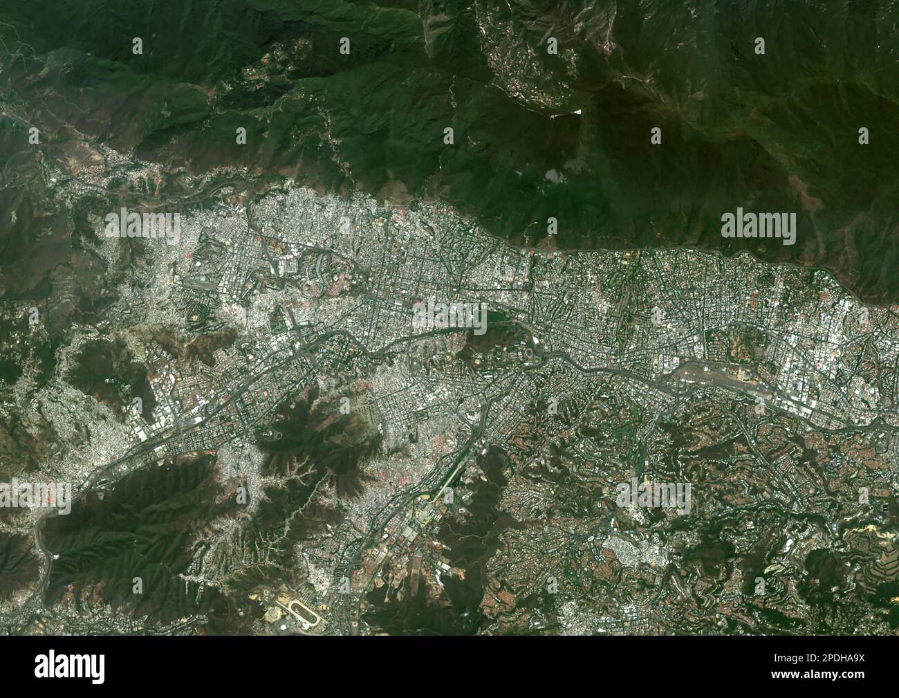 Caracas, Venezuela, satellite image Stock Photo - Alamy
