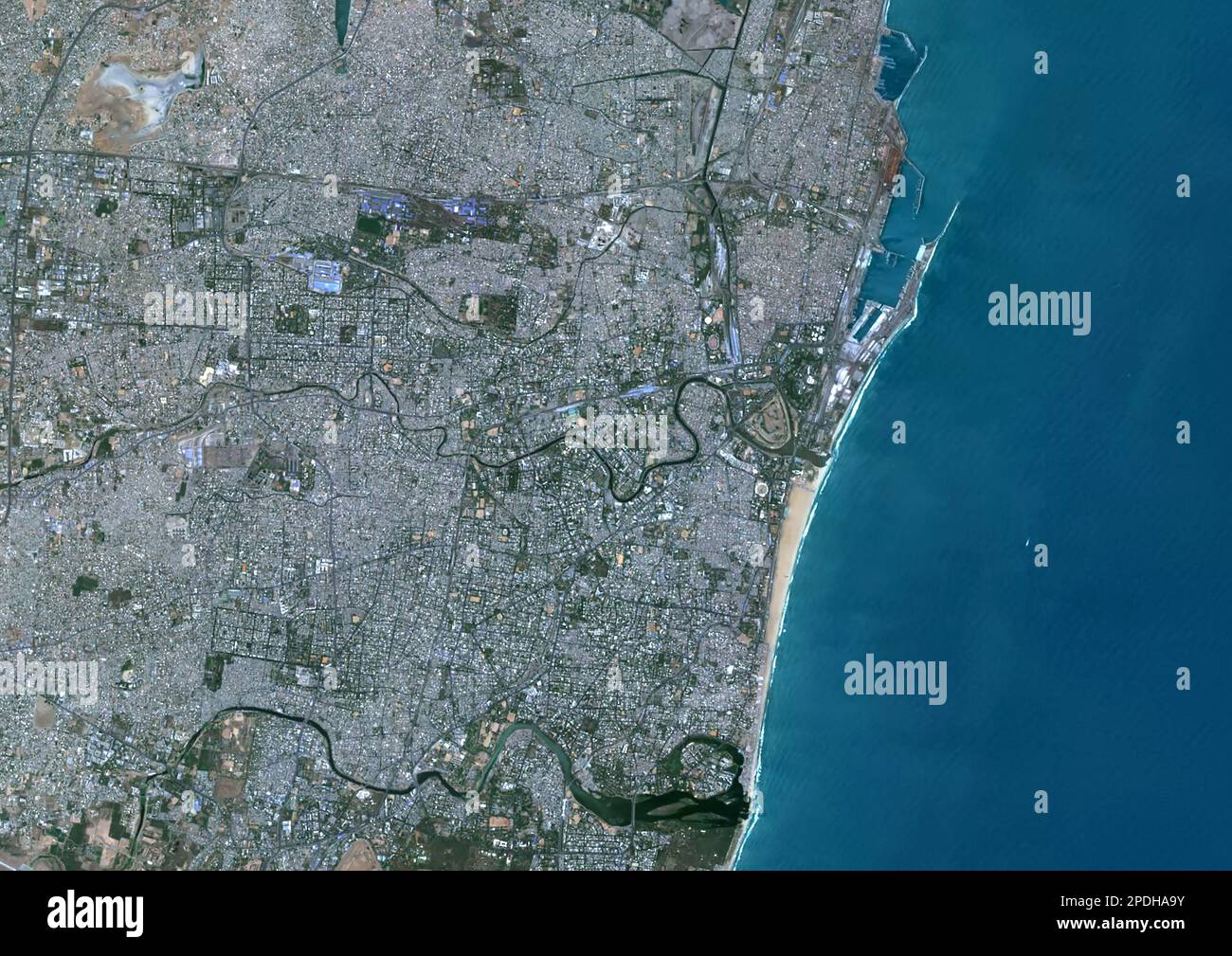 Chennai, India, satellite image Stock Photo - Alamy