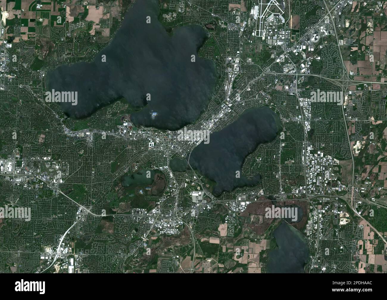 Madison, Wisconsin, USA, satellite image Stock Photo - Alamy
