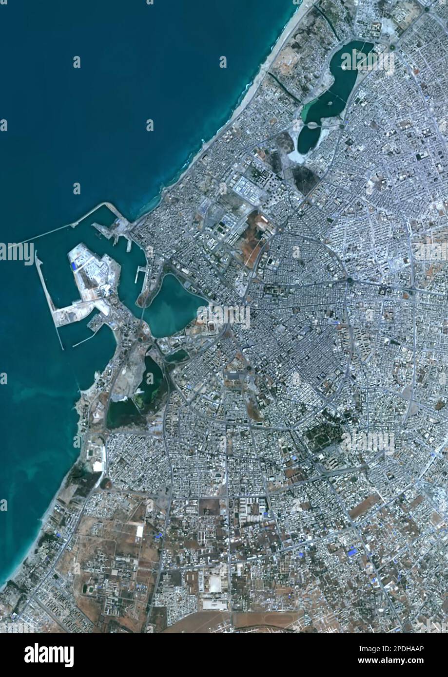 Benghazi, Libya, satellite image Stock Photo - Alamy