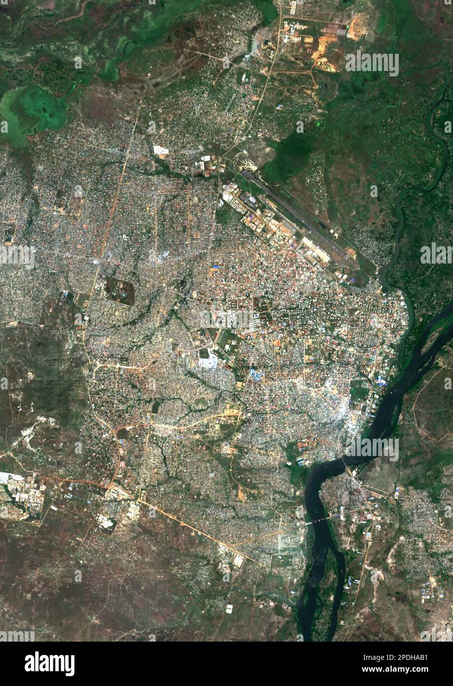Juba, South Sudan, satellite image Stock Photo - Alamy