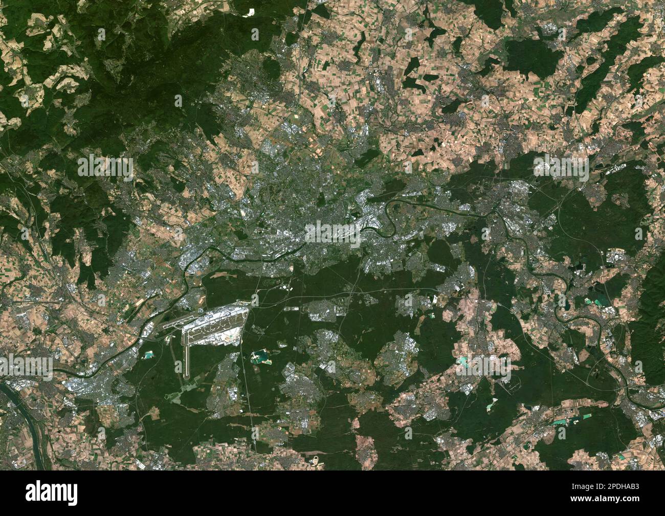 Frankfurt, Germany, satellite image Stock Photo - Alamy