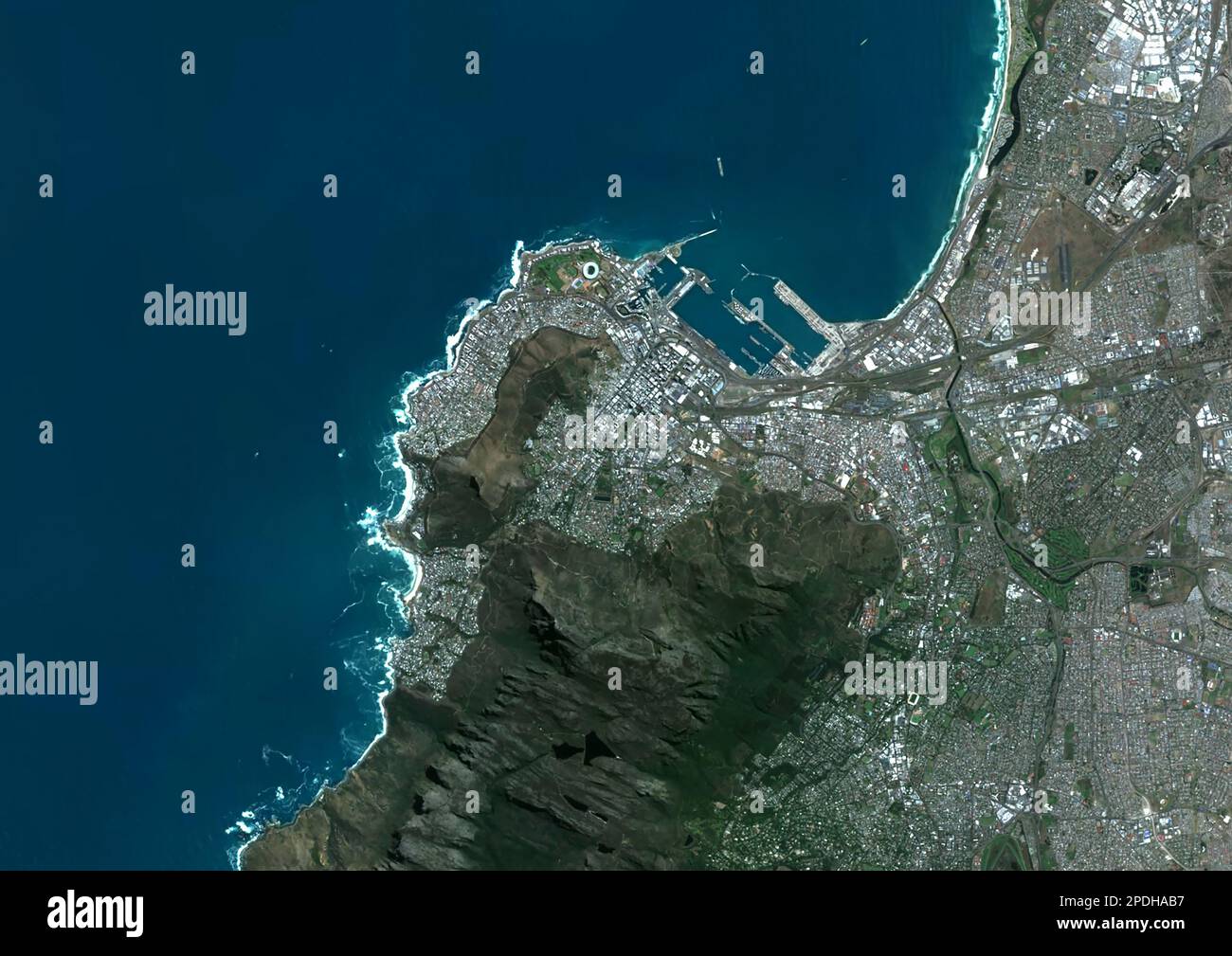 Cape Town, South Africa, satellite image Stock Photo - Alamy