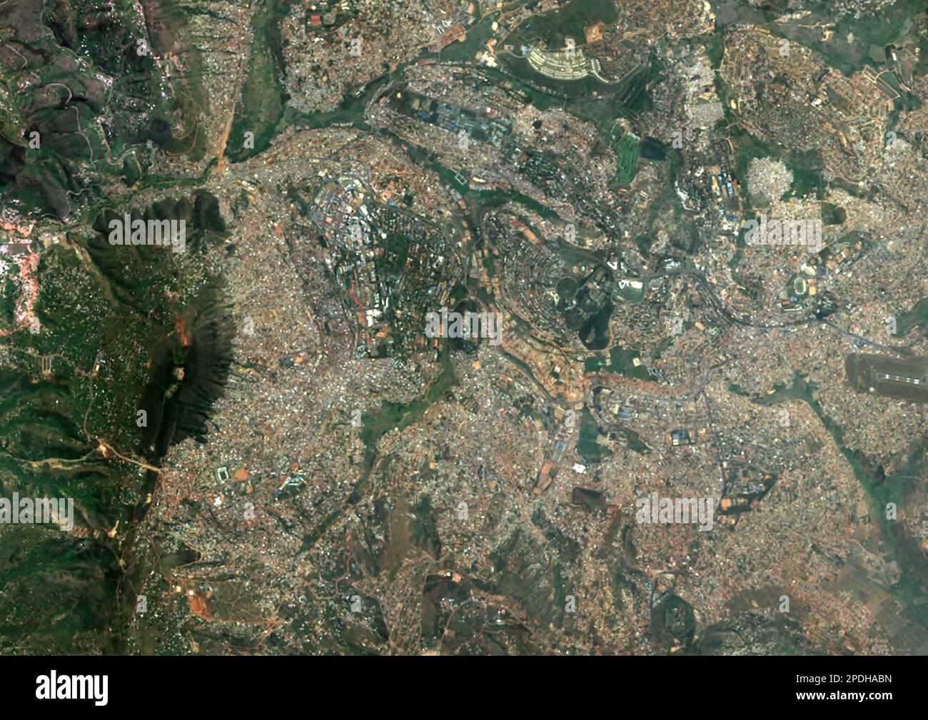 Kigali, Rwanda, satellite image Stock Photo - Alamy