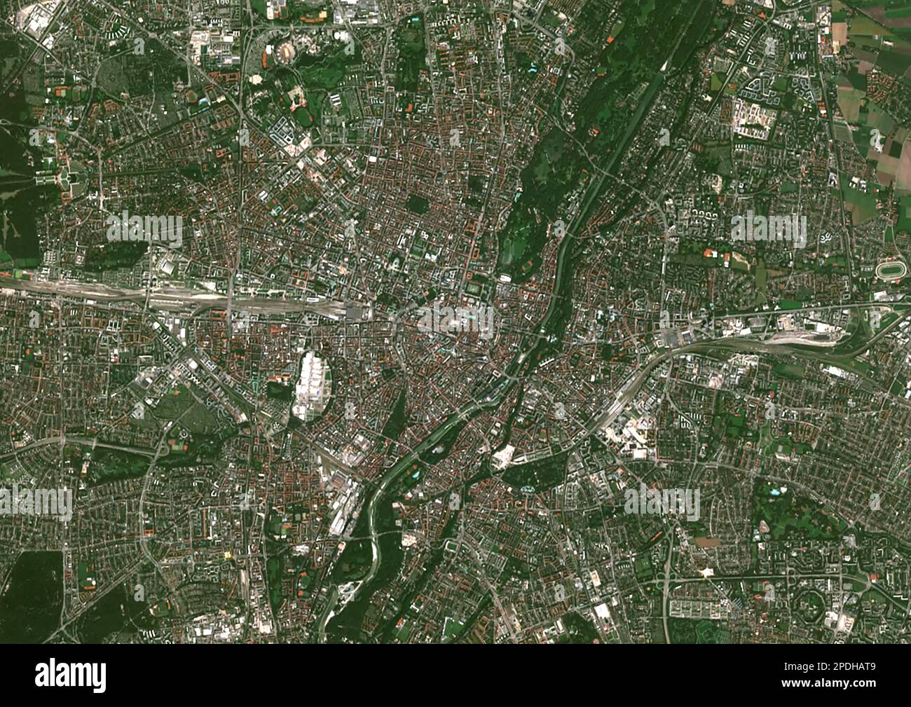 Munich, Germany, satellite image Stock Photo - Alamy
