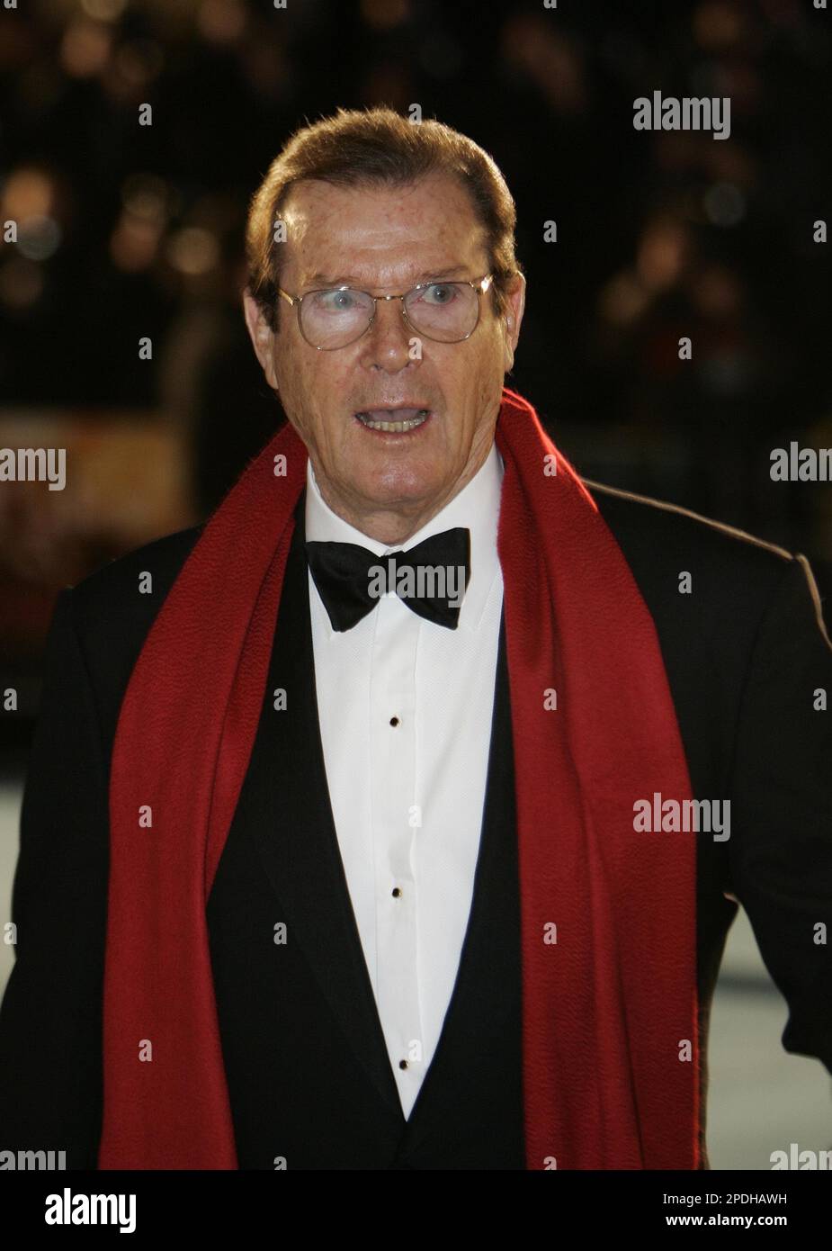 British actor Roger Moore arrives for the world film premiere of "The ...