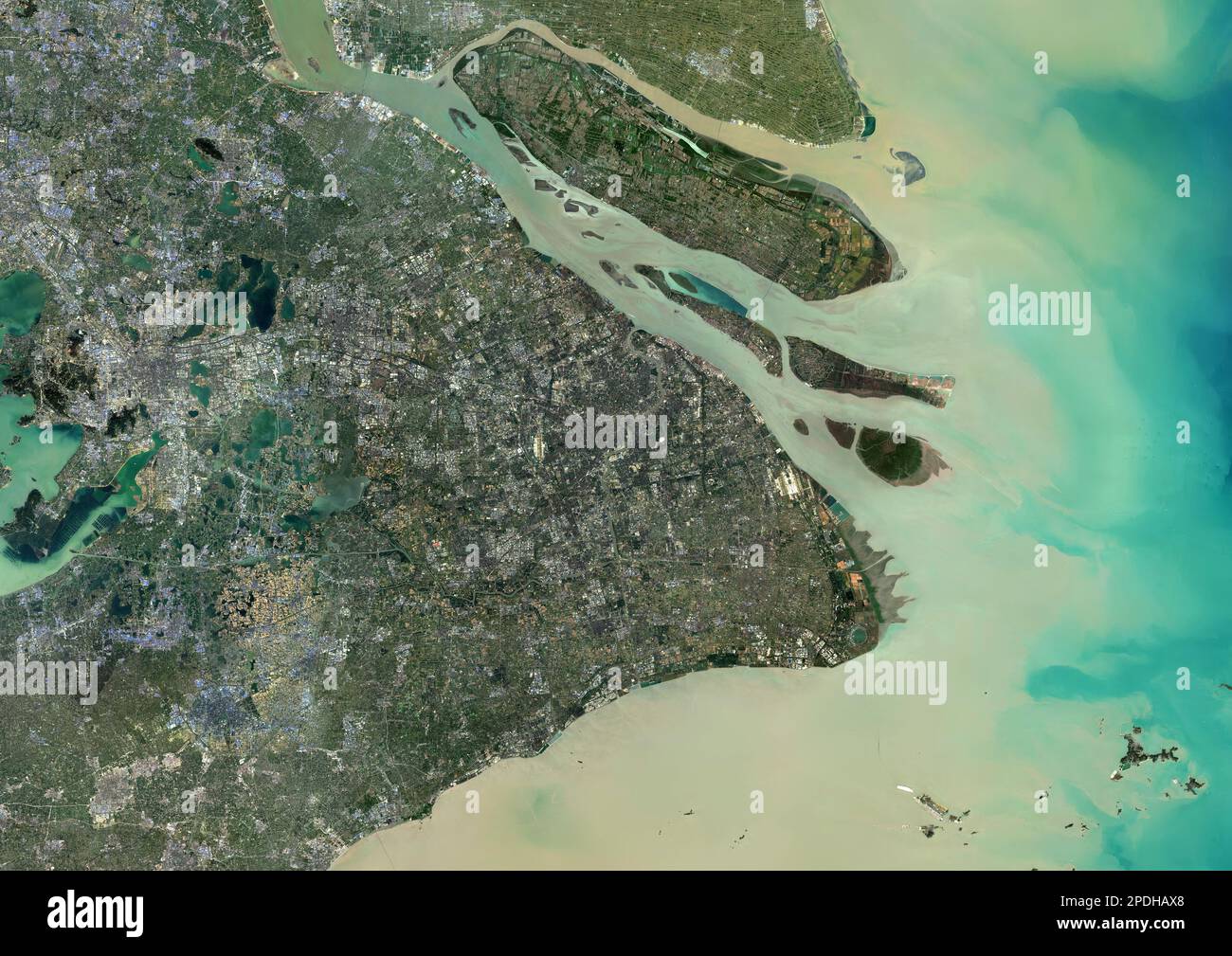 Shanghai, China, satellite image Stock Photo - Alamy