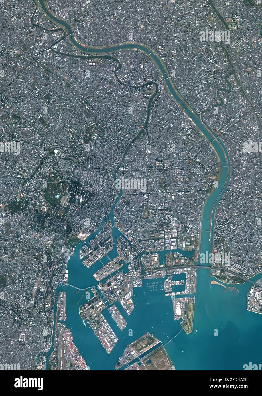 Tokyo, Japan, satellite image Stock Photo - Alamy