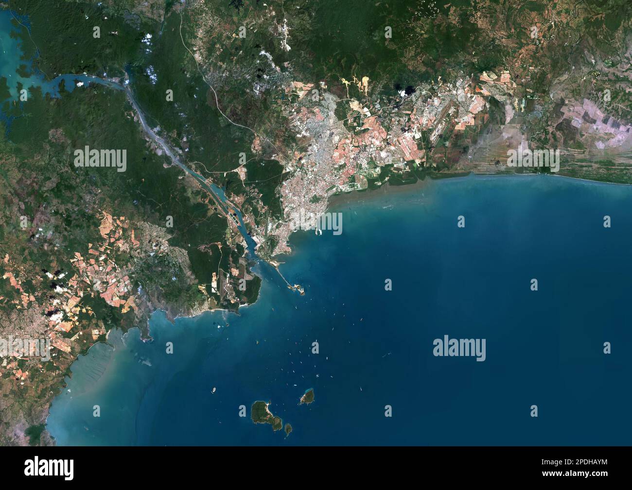 Panama City, Panama, satellite image Stock Photo - Alamy