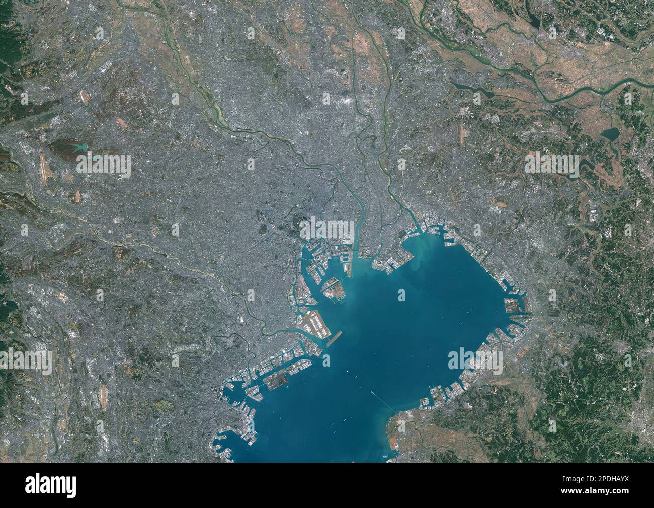 Tokyo, Japan, satellite image Stock Photo - Alamy