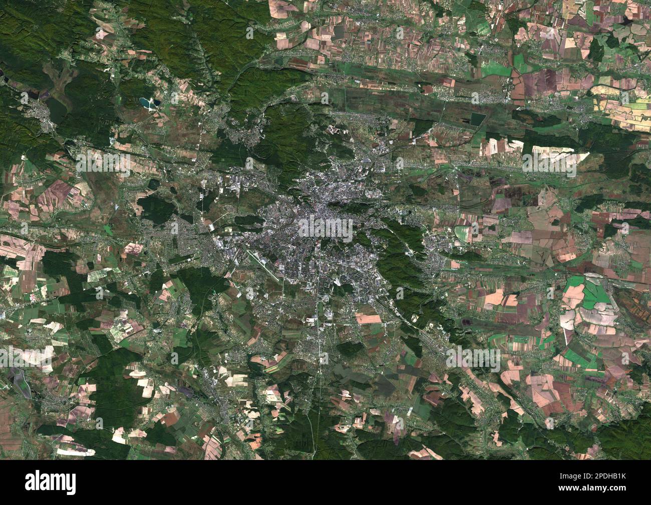 Lviv, Ukraine, satellite image Stock Photo - Alamy