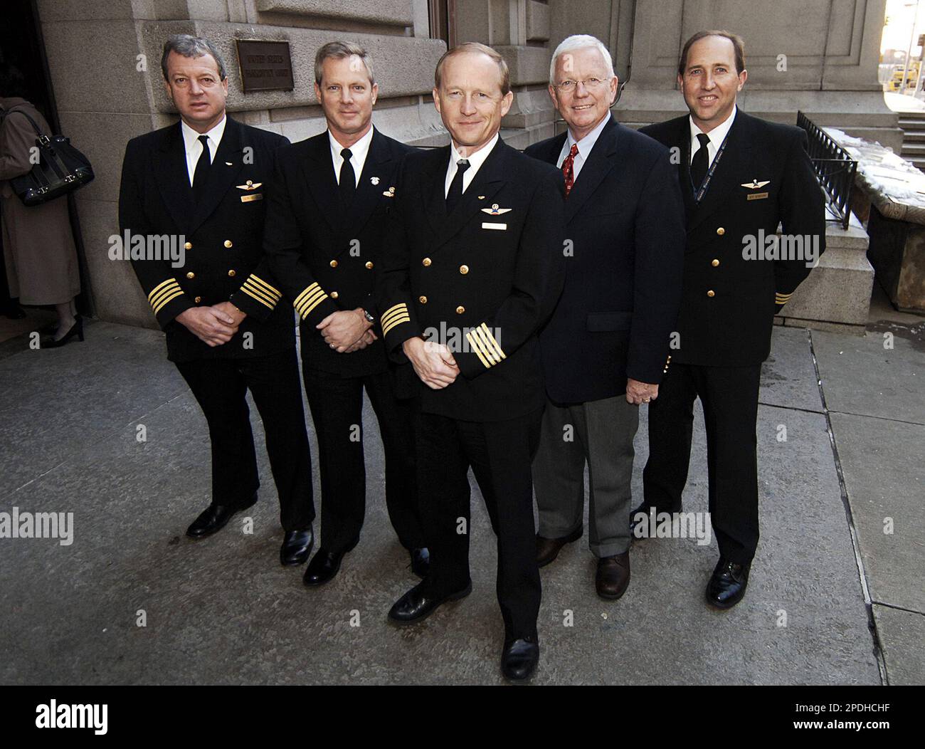 Delta Airlines pilots capt. John Gillen, left, capt. Tom Walsh, second ...