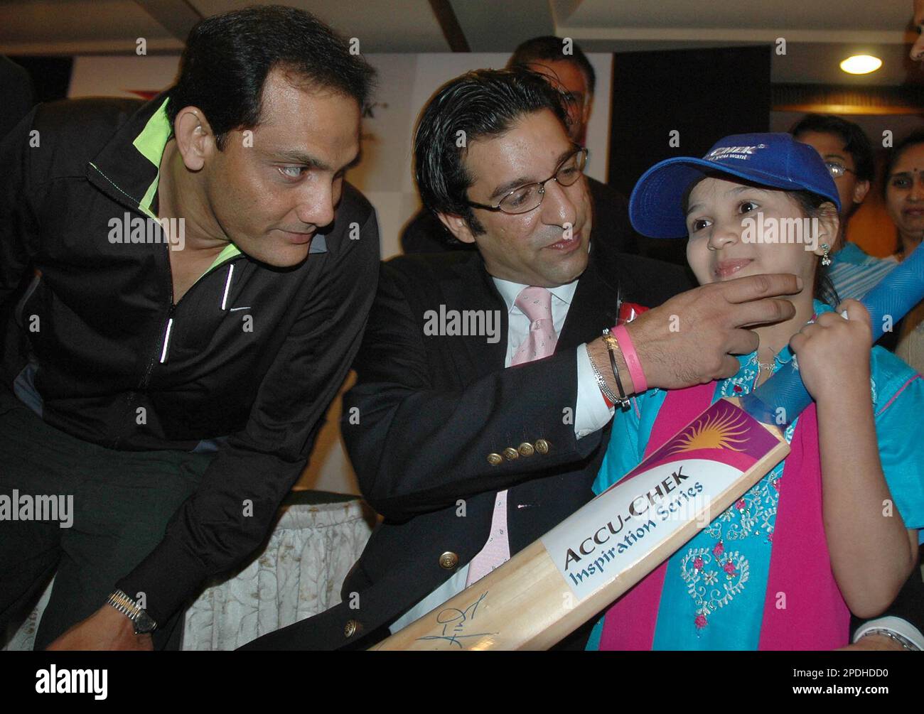 Former Pakistan cricket captain and representative for the company Accu ...