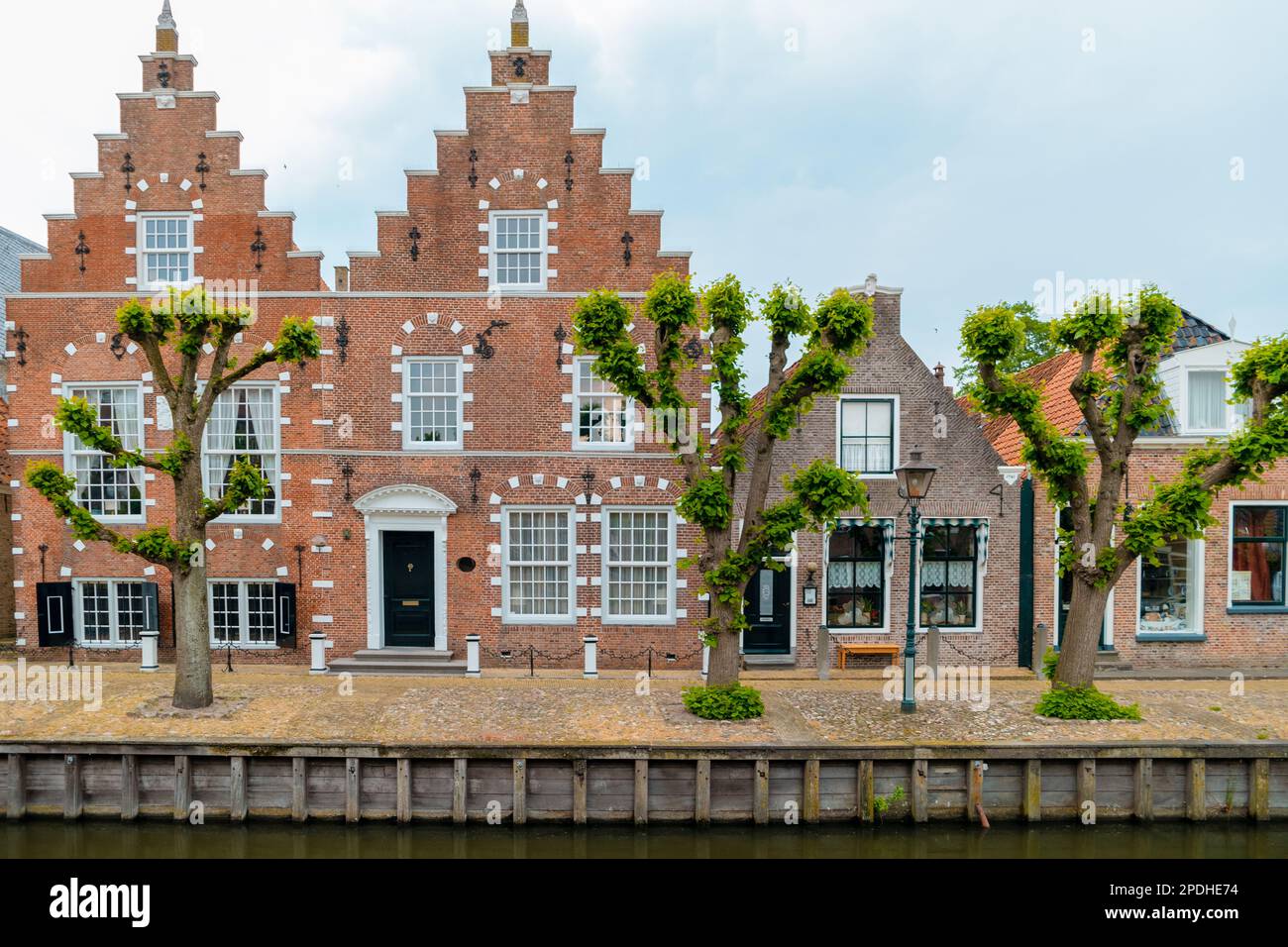 Dutch Suburban area with old family houses, old historical family homes ...