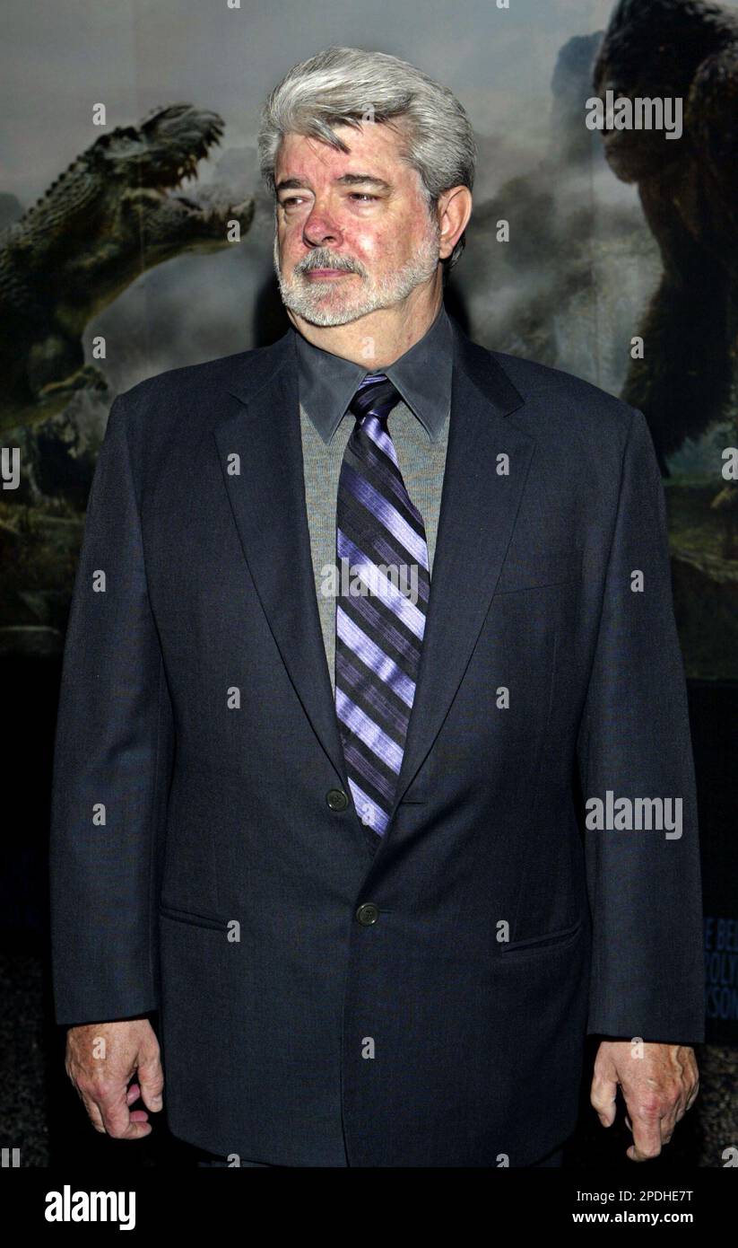 George Lucas poses for photographers at the world premiere of the film ...