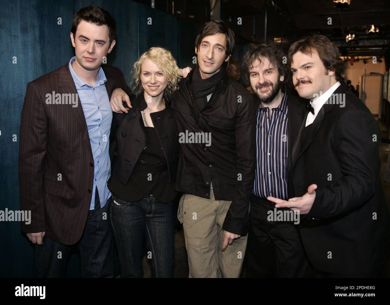 The cast of latest remake of the film "King Kong", left to right, Colin ...