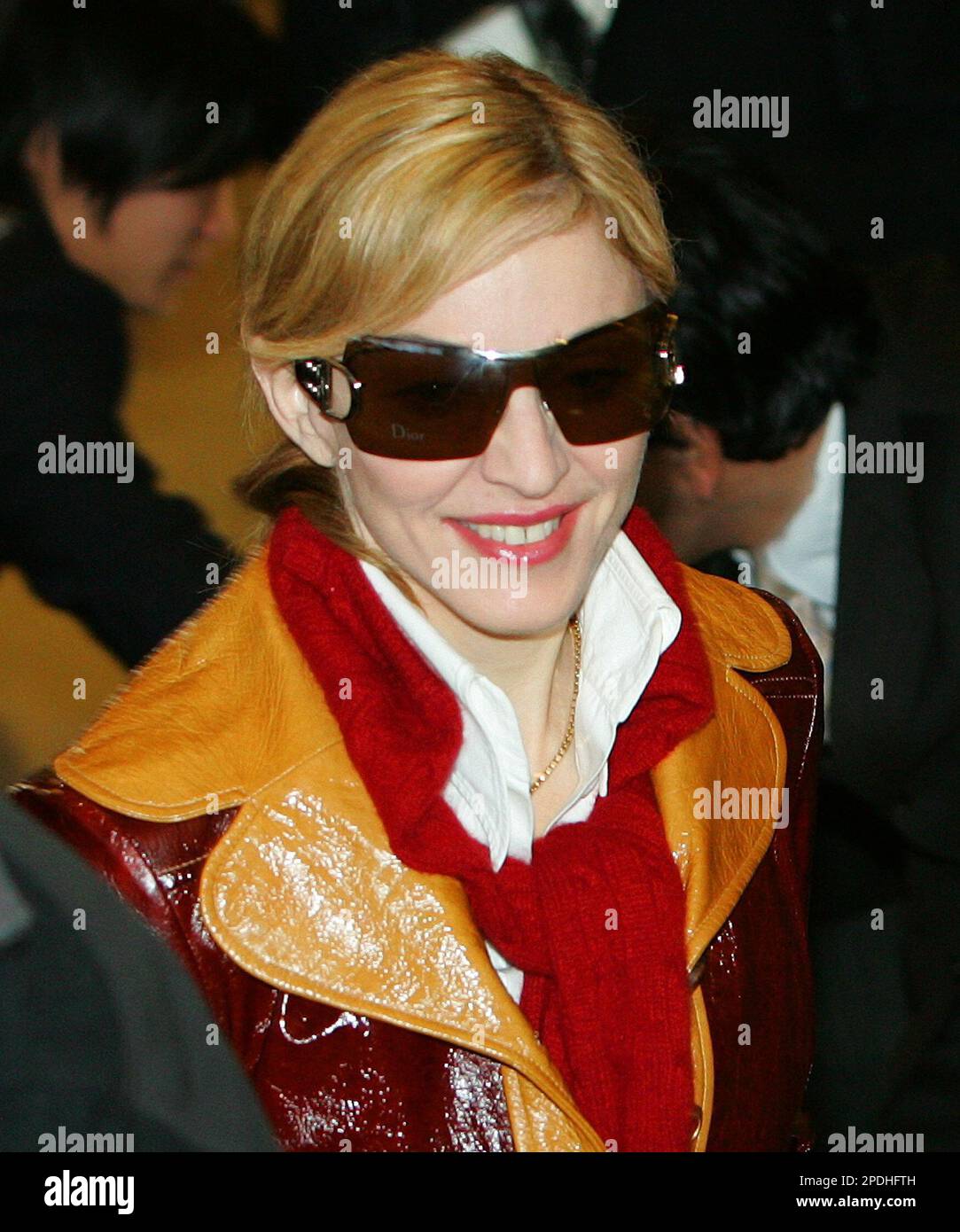 Super star Madonna smiles as she arrives at New Tokyo International ...