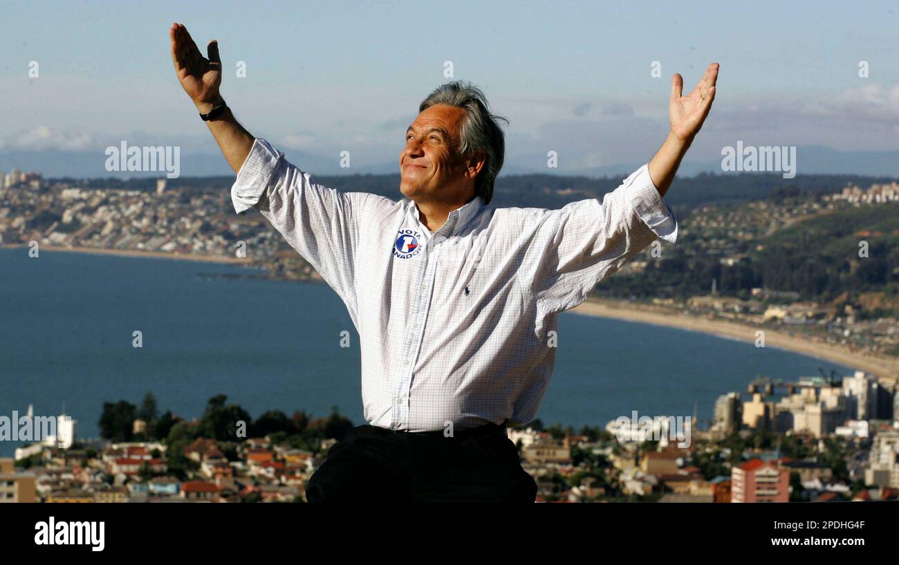 Chile's Presidential candidate Sebastian Pinera of the right-wing ...