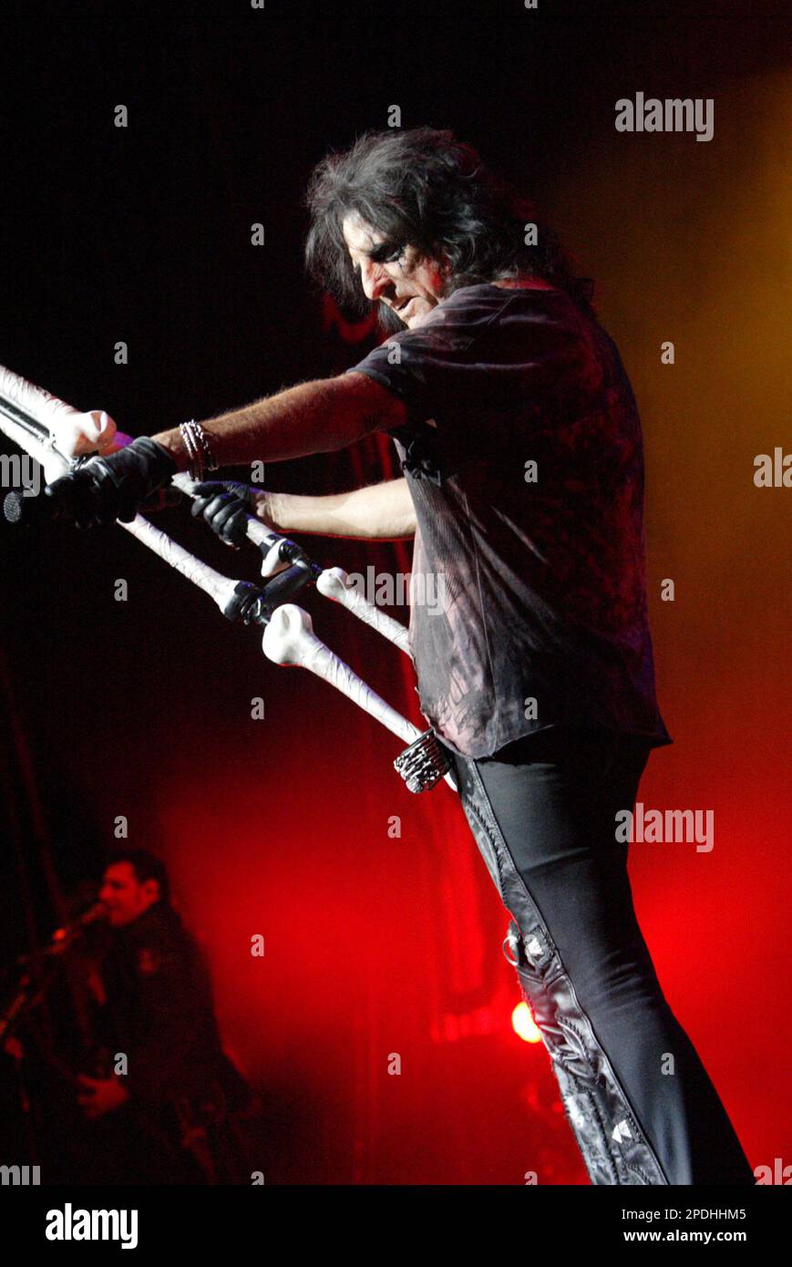 Alice Cooper performing live in concert on his 'Theatre Of Death' tour ...