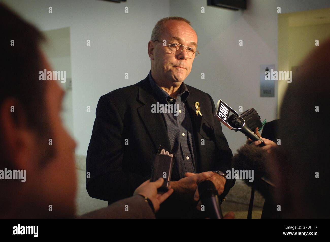 Australian lawyer Lex Lasry speaks to the media on his arrival at ...