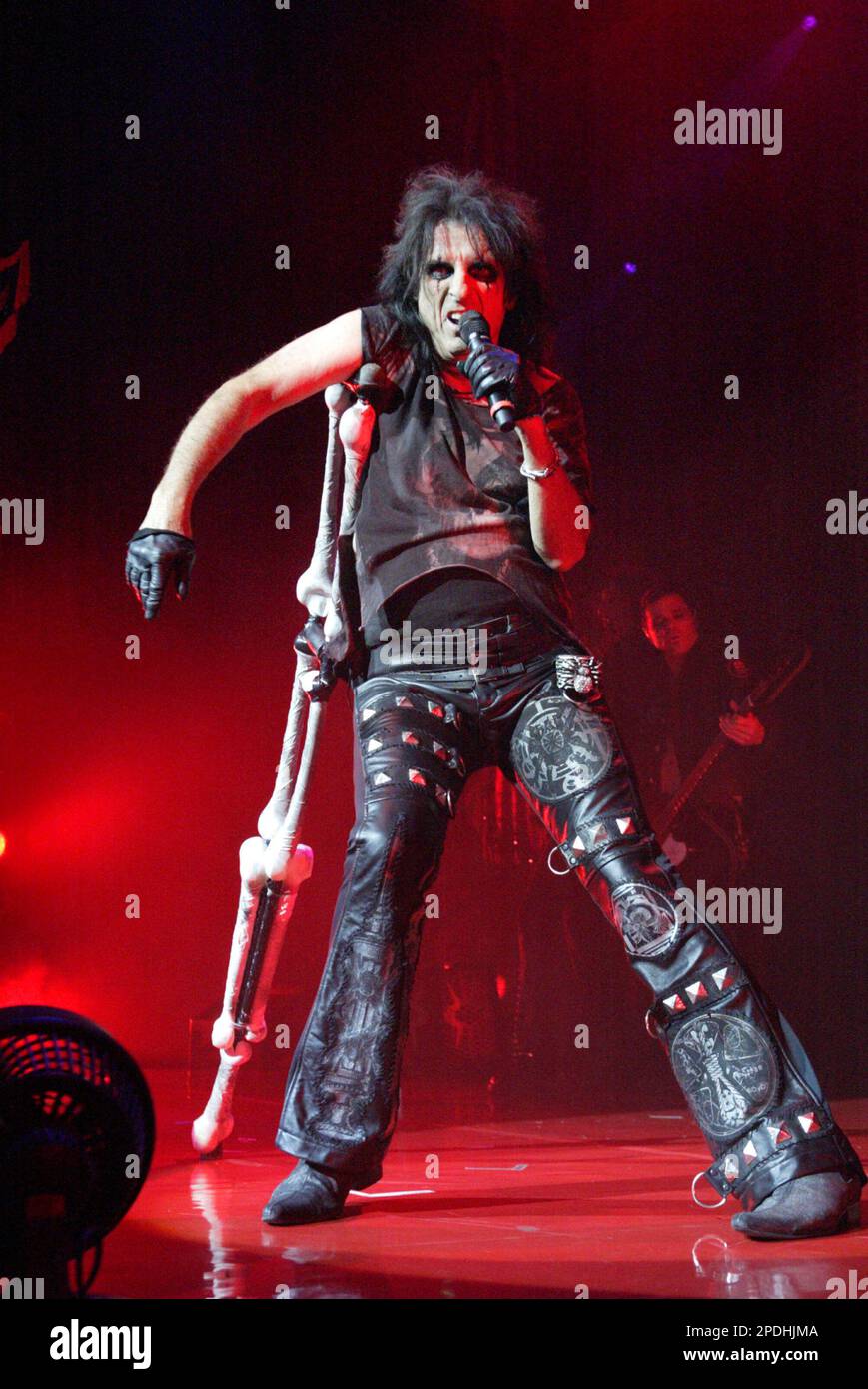 Alice Cooper performing live in concert on his 'Theatre Of Death' tour ...