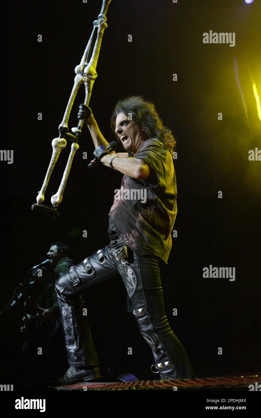 Alice Cooper performing live in concert on his 'Theatre Of Death' tour ...