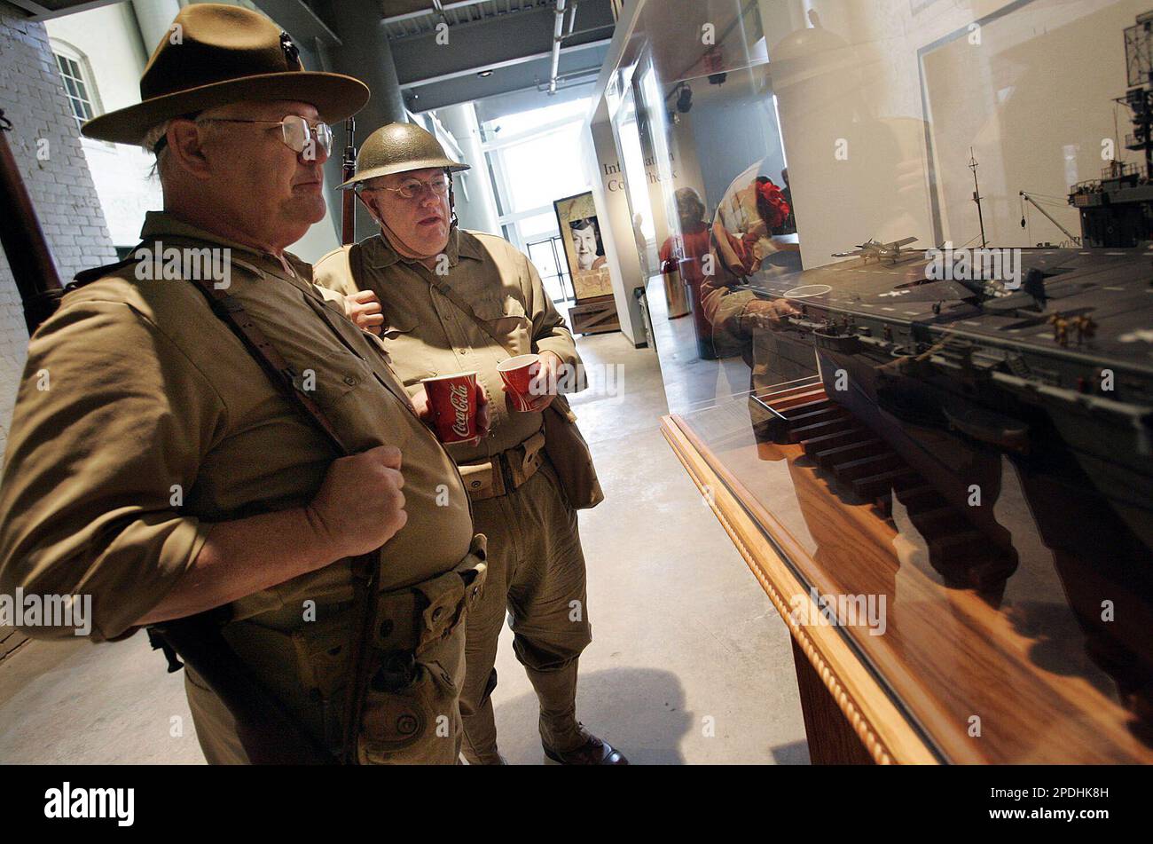 The National D-Day Museum volunteers, John Moatgomery, left, and Tom ...