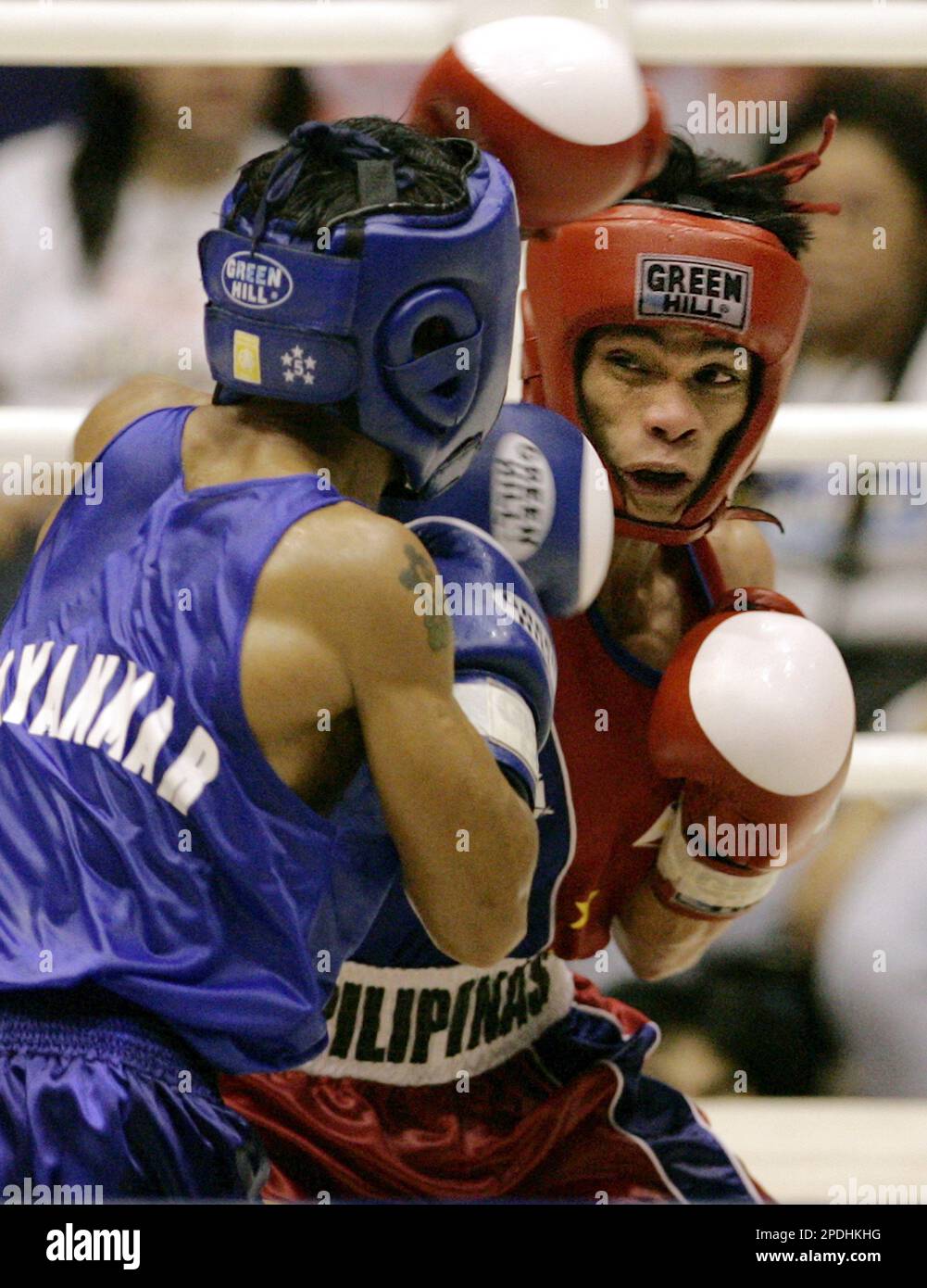 Philippines' Harry Tanamor, right, and Myanmar's Kyaw Swan Aung ...