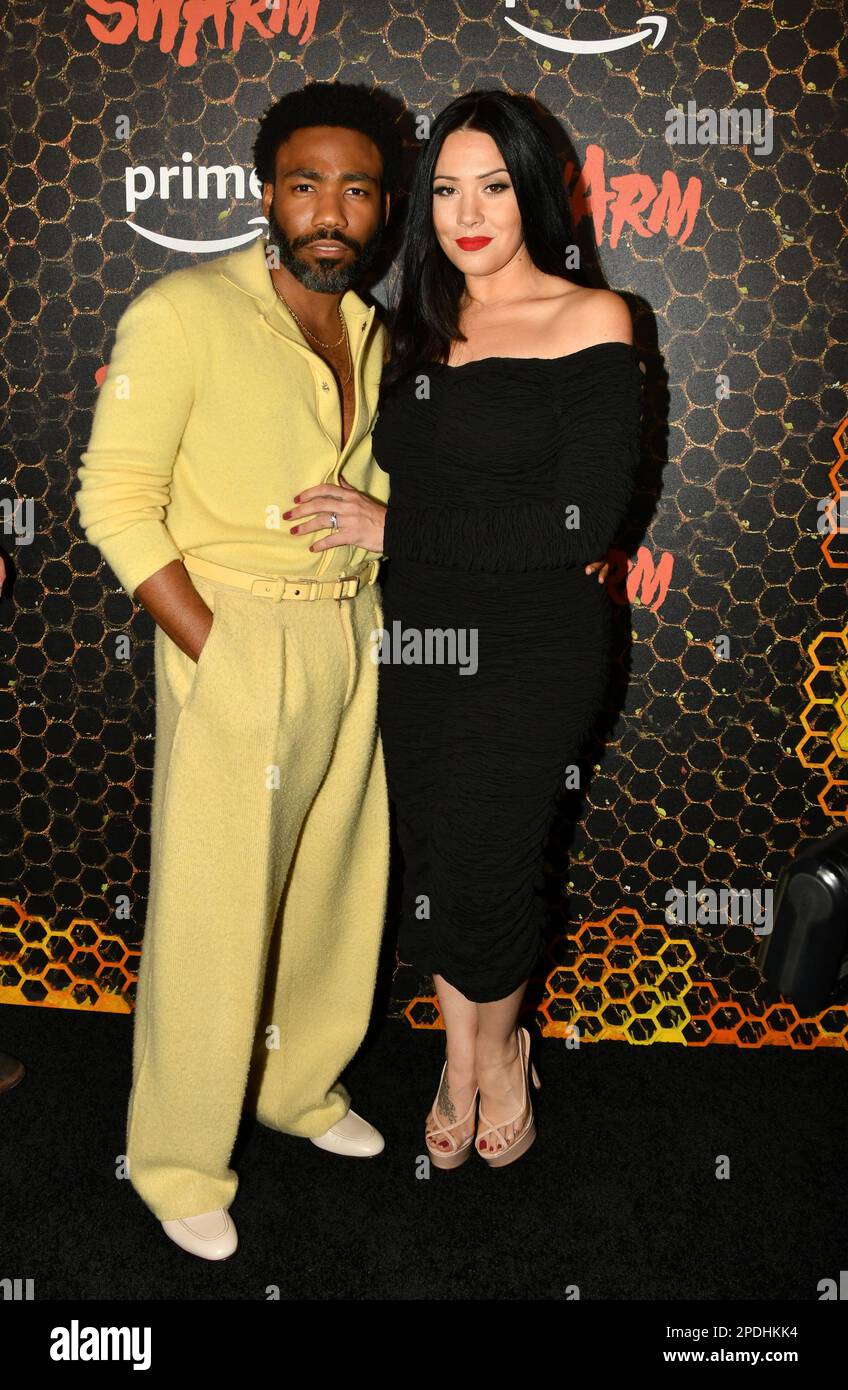 Los Angeles, Ca. 14th Mar, 2023. Donald Glover and Michelle White at the LA premiere of Swarm at ...