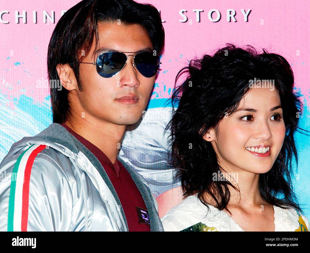Hong Kong actor Nicholas Tse, left, and actress Charlene Choi appear at ...