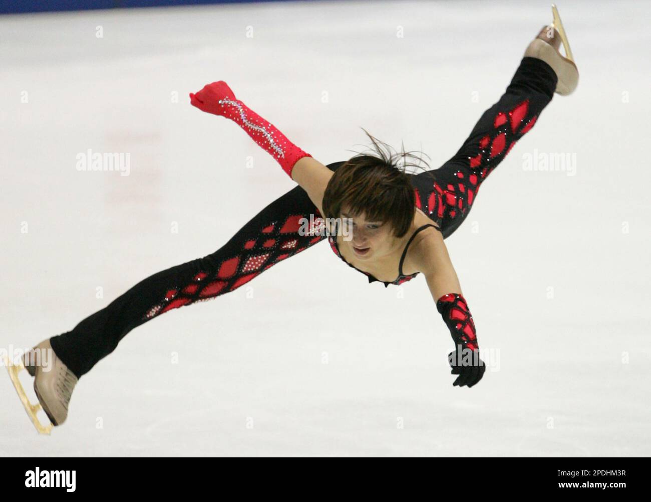 Elena Liashenko of Ukraine performs during the Ladies Free Skating ...