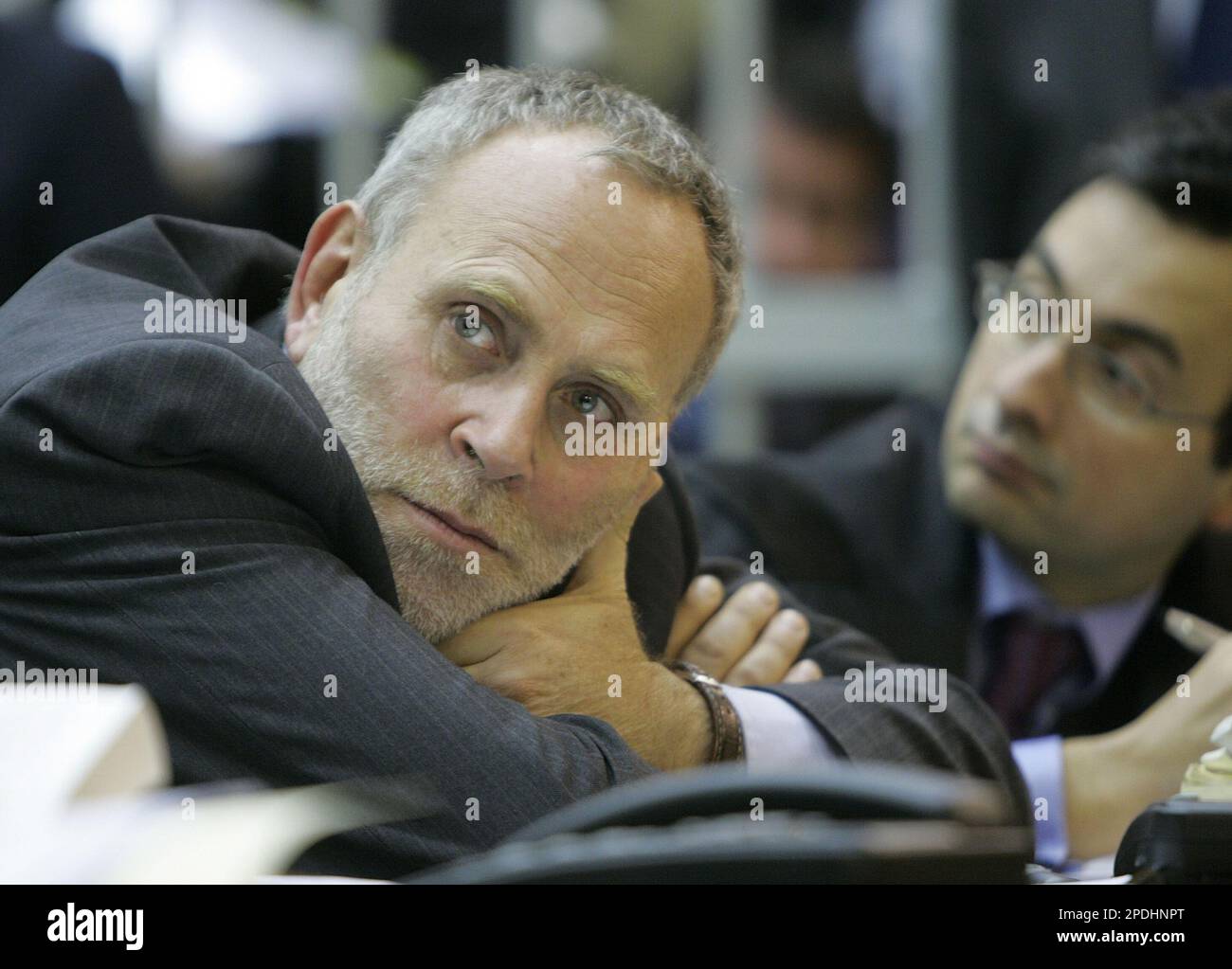 Prosecutors Francesco Greco and Carlo Nocerino, background, in the ...