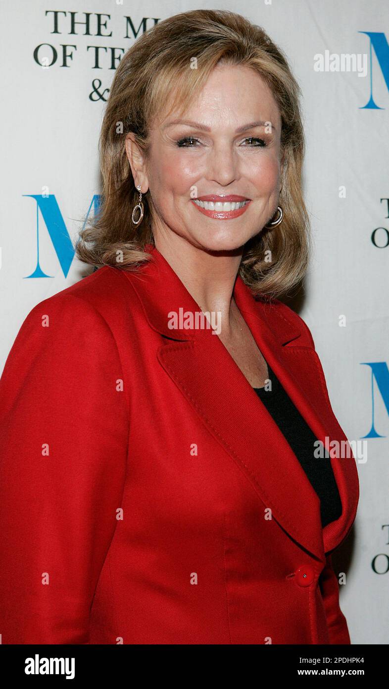Phyllis George, one of the first woman sports commentators arrives at ...